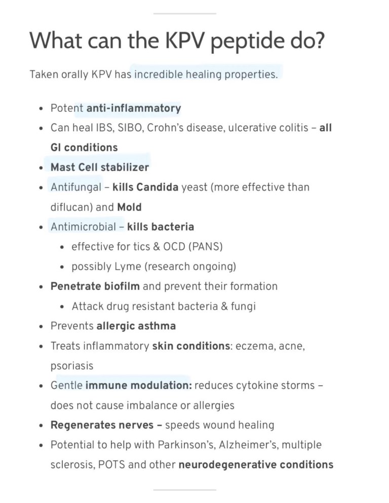 KPV Peptide Short Guide to Healing – Diary of Recovery
